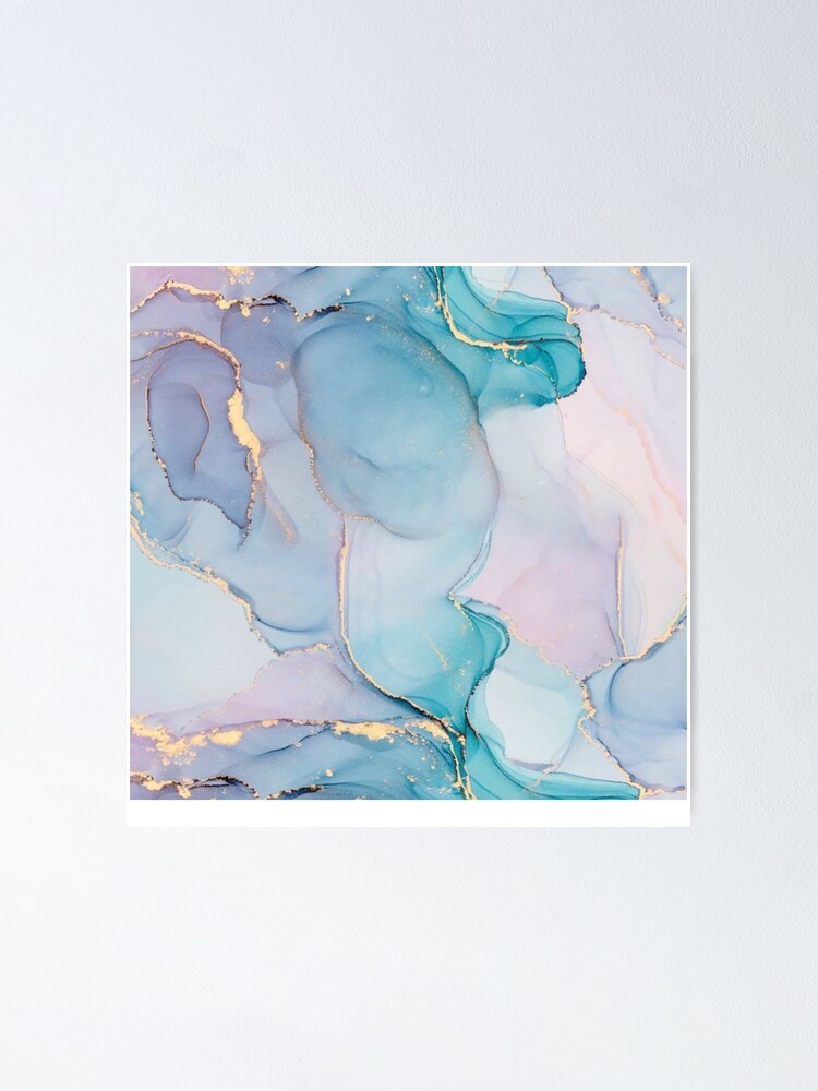 "Blush and Tides Abstract Ocean flow" Poster for Sale by hbayare ...