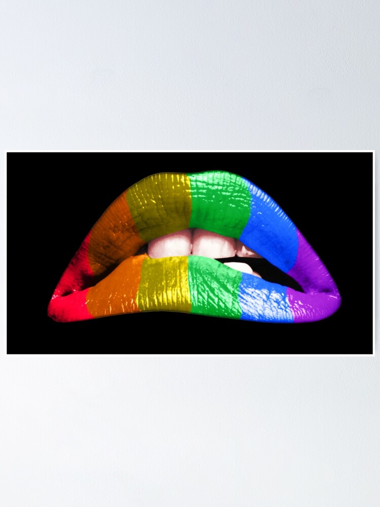 "Rocky Horror Pride Lips" Poster for Sale by BetterDaze | Redbubble