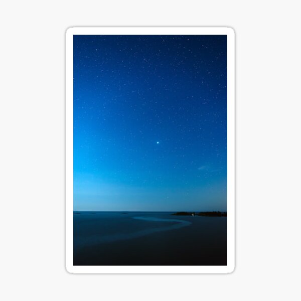 "Beach on a Starry Night Sky" Sticker for Sale by WarOnGravity | Redbubble