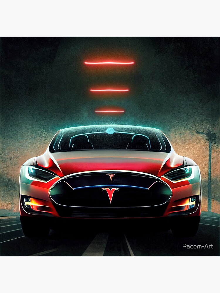 "Cyber Car #3" Sticker for Sale by Pacem-Art | Redbubble