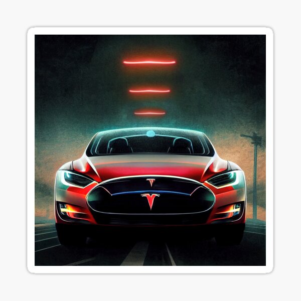 "Cyber Car #3" Sticker for Sale by Pacem-Art | Redbubble