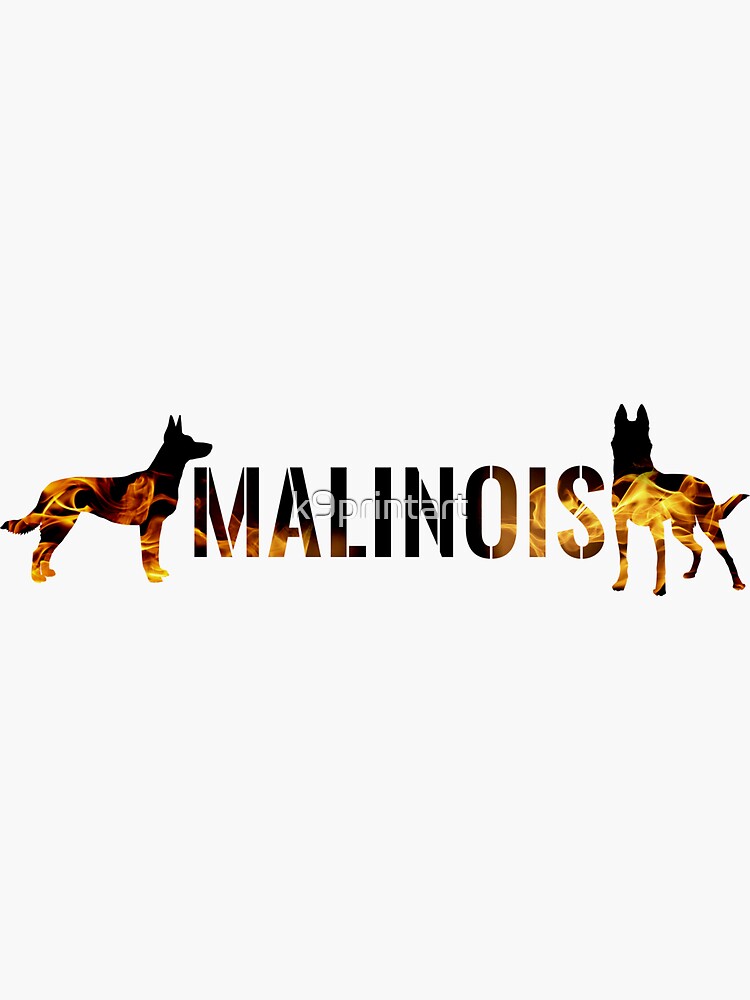 "Belgian shepherd - Malinois bumper sticker" Sticker by k9printart ...