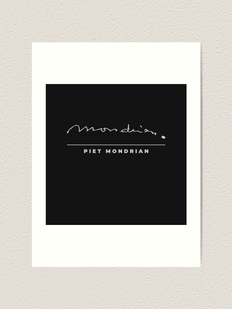 "Piet Mondrian signature t-shirt" Art Print for Sale by CMYKStudio ...
