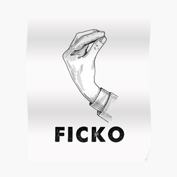 "Ficko Lustiges Handzeichen" Poster for Sale by belaskri | Redbubble