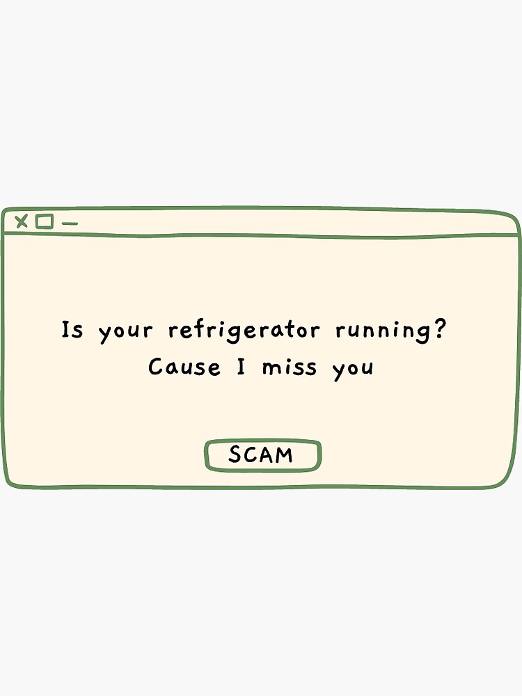 "DnDads goodbye scam likely" Sticker for Sale by eggily1023 | Redbubble