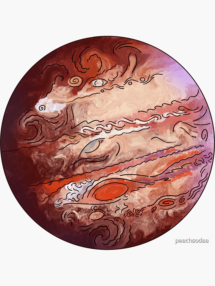 "Jupiter" Sticker for Sale by peachsodaa | Redbubble