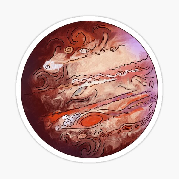 "Jupiter" Sticker for Sale by peachsodaa | Redbubble