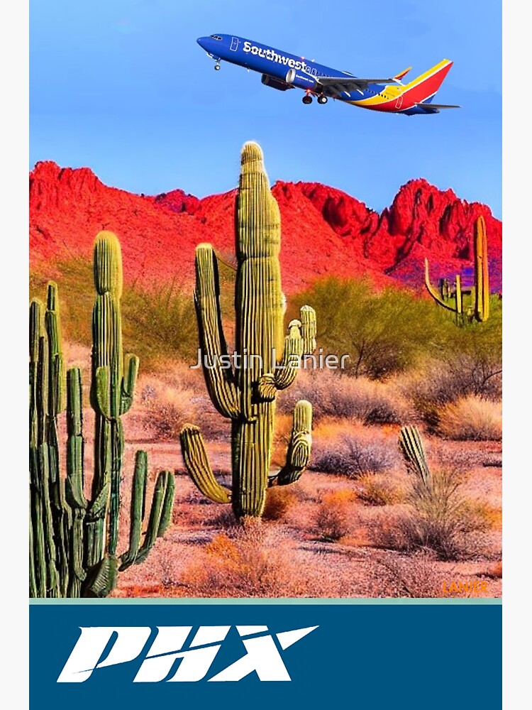 "Southwest Airlines PHX Travel Poster" Sticker for Sale by DigitalZoro ...