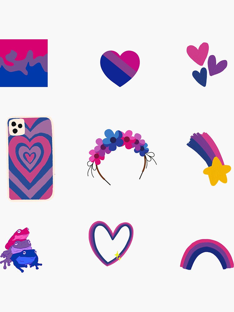 Bisexual Cute Aesthetic Sticker Pack Sticker For Sale By Eggily1023 Redbubble