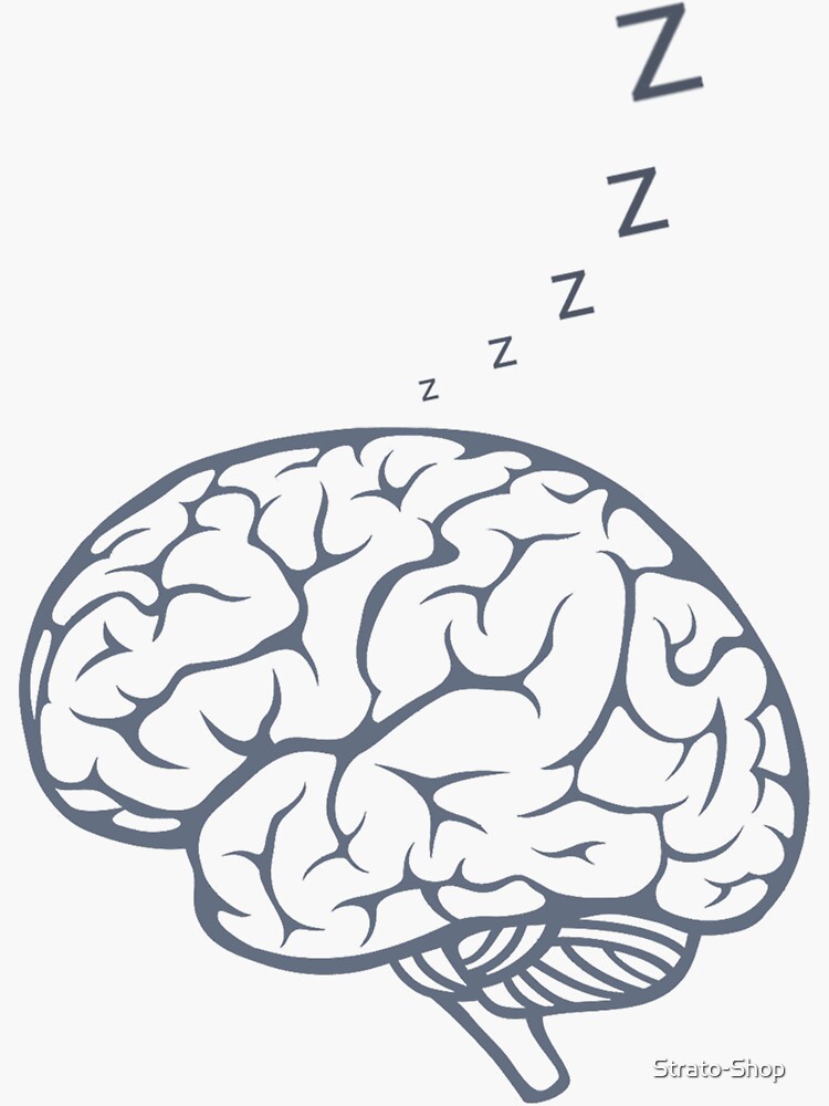 "Brain sleep" Sticker for Sale by Strato-Shop | Redbubble
