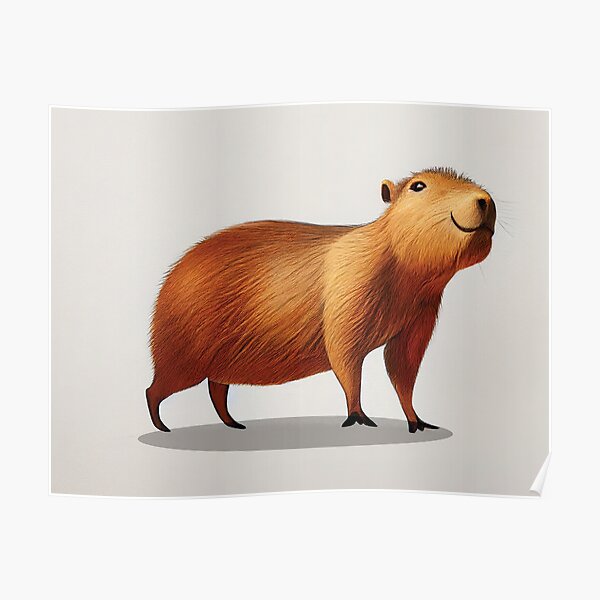 "Cute Friendly Capybara" Poster for Sale by Geminiartstudio | Redbubble