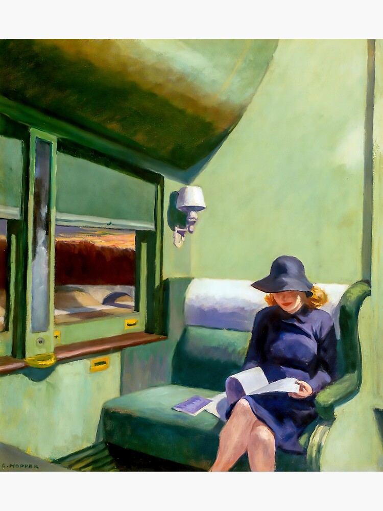 "Abteil C Wagen 293 (Lesende Frau im Zug), von Edward Hopper" Poster ...