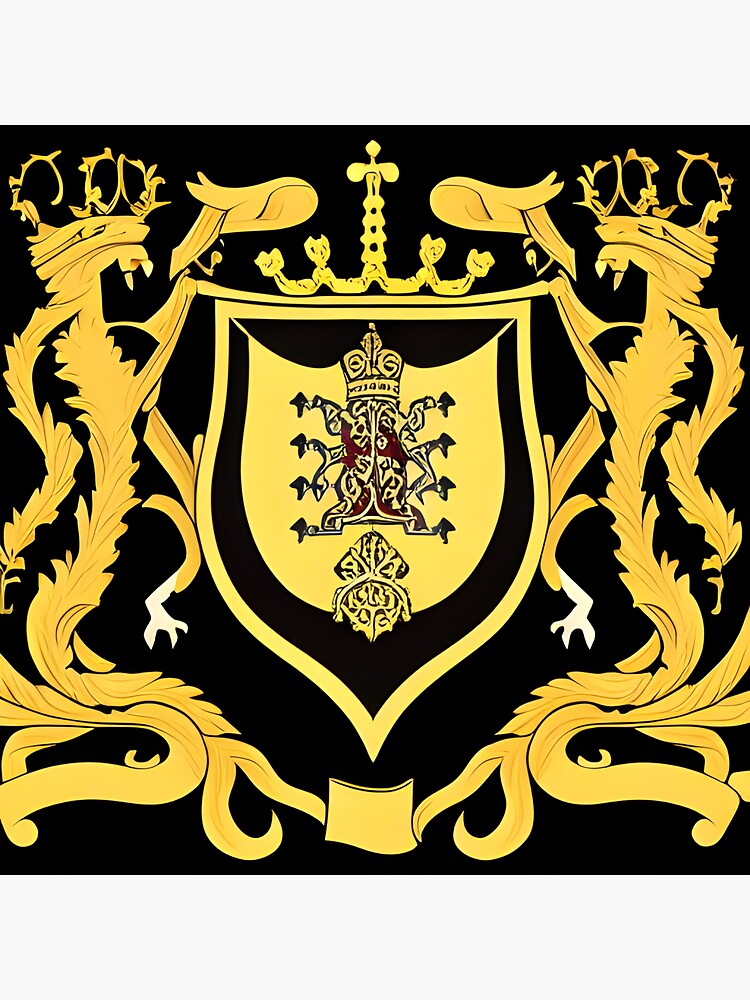 "Majestic Royal Coat of Arms - Heraldic Shield" Sticker for Sale by ...