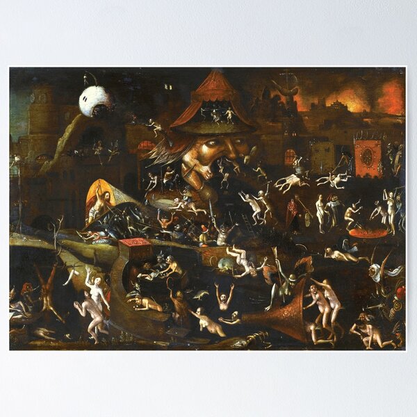 "Insight Into Hell by Hieronymus Bosch" Poster for Sale by ...