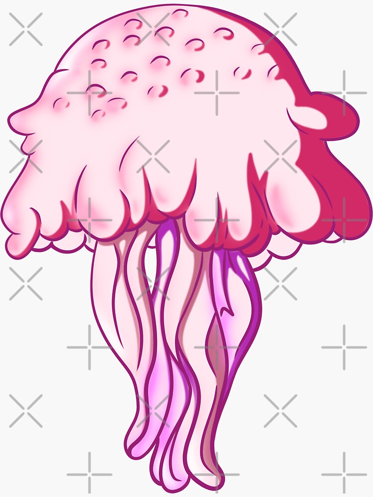 "Pastel Pink Jellyfish" Sticker for Sale by TheFoxyWolfShop | Redbubble