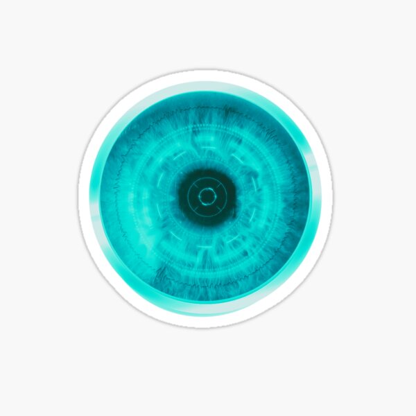 "Turquoise Neon Cyber Eye design" Sticker for Sale by Dven-Clothes ...