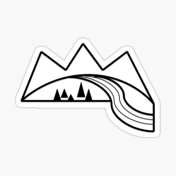 "Mountain Outline" Sticker by airbosshansen | Redbubble