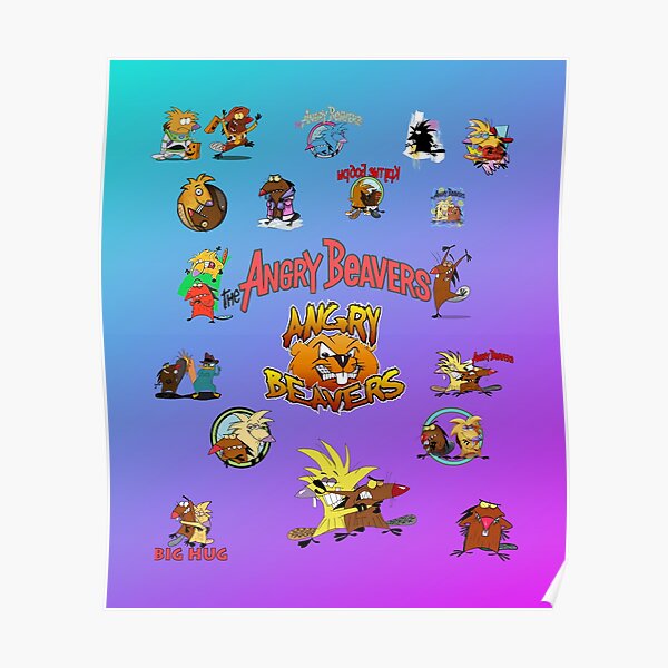 "Angry Beavers sticker pack" Poster for Sale by Kamelia-100K | Redbubble