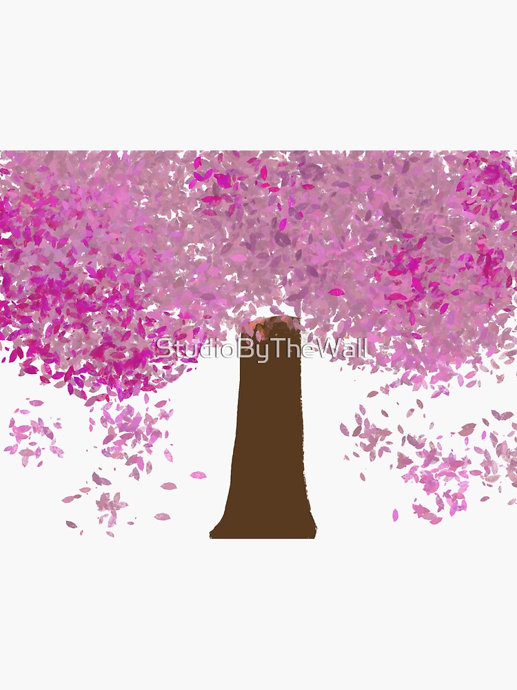 "Pink and Purple Tree" Sticker for Sale by StudioByTheWall | Redbubble