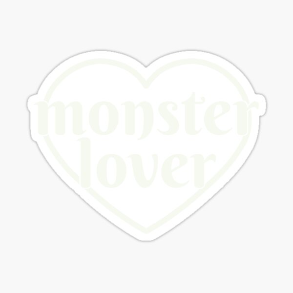 "monster lover heart - bookish" Sticker for Sale by VillainsMuse ...