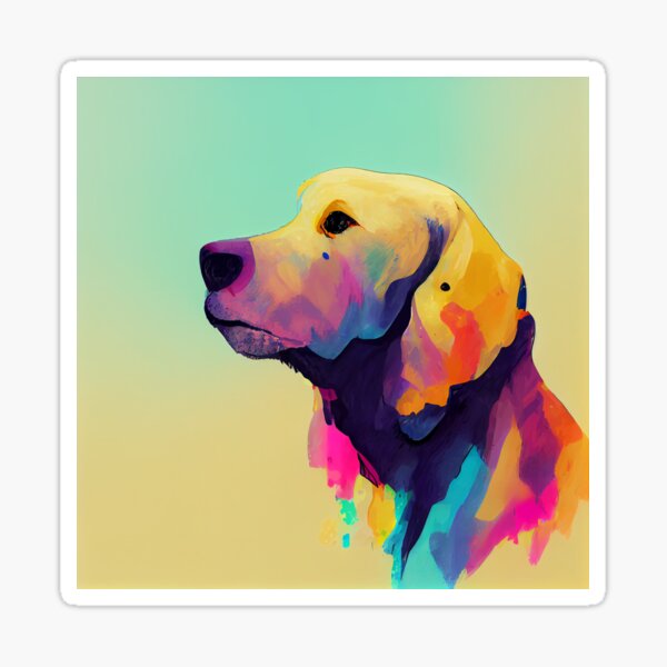 "Colorful Dog" Sticker for Sale by Ultra129 | Redbubble
