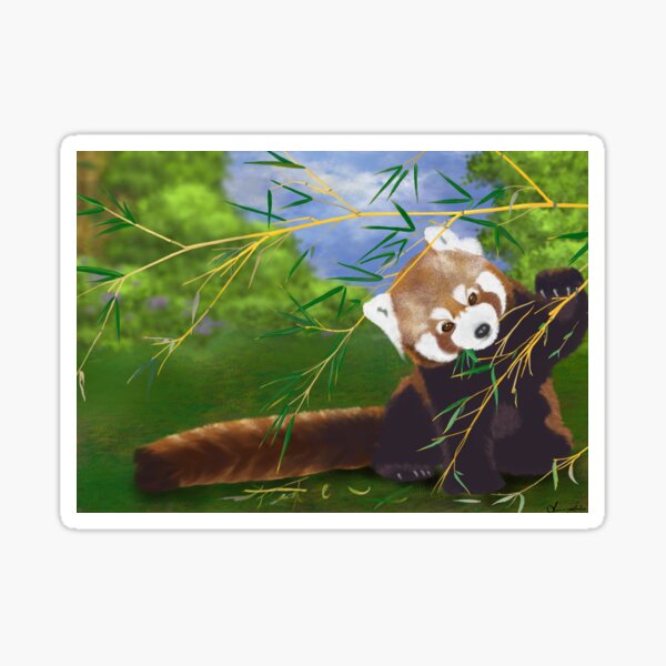 "Cute red panda" Sticker for Sale by AnnyKa13 | Redbubble