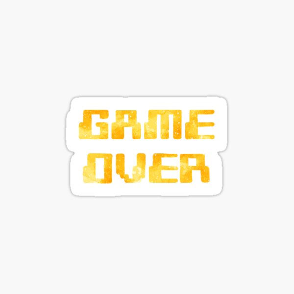 "Cute Aesthetic Yellow Game Over Design" Sticker for Sale by ...