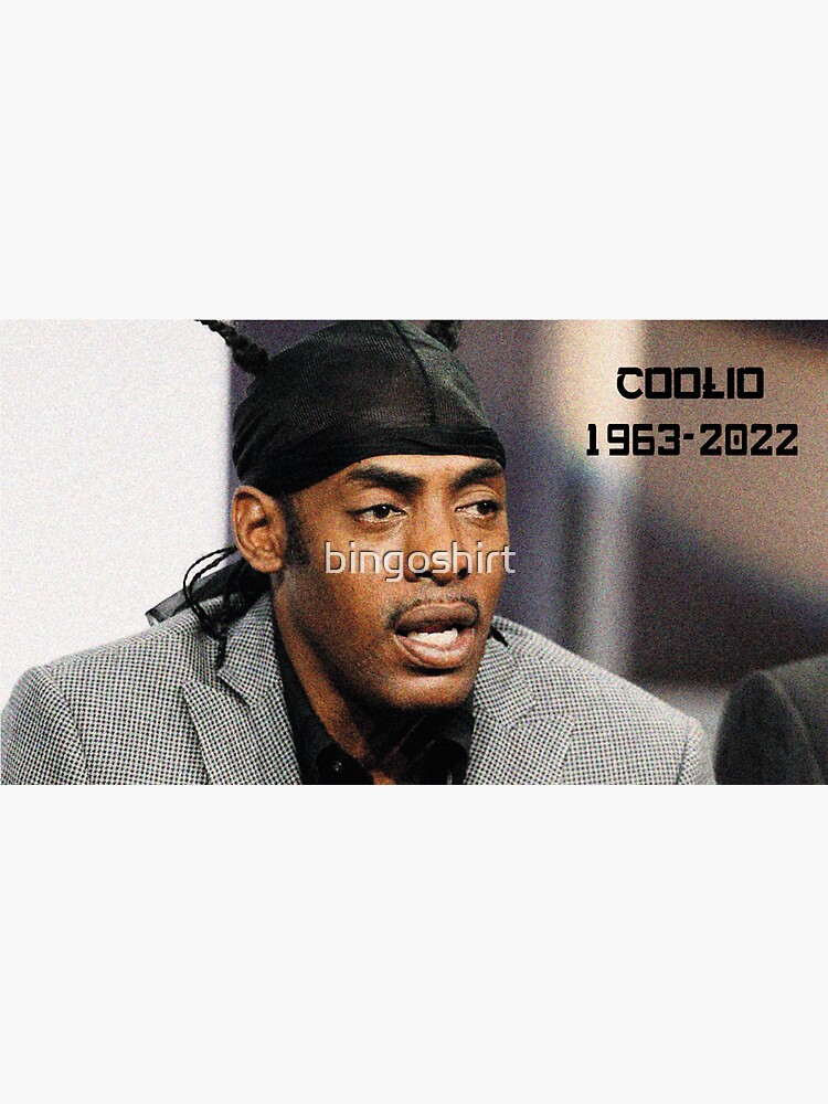 "COOLIO RIP 1963 2022" Sticker for Sale by bingoshirt | Redbubble