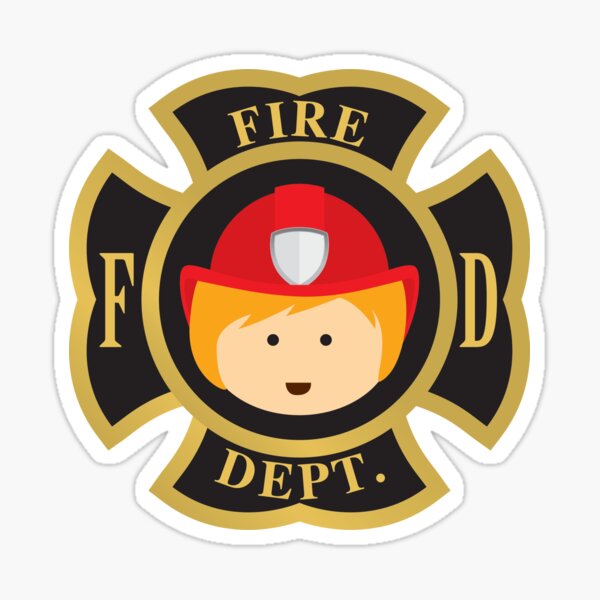 "Kids Firefighter Badge" Sticker for Sale by albertellenich | Redbubble