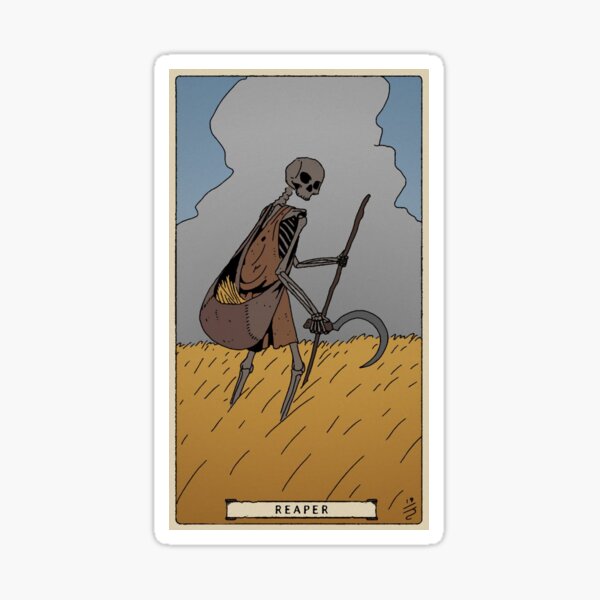 Tarot Death Card Reaper Sticker For Sale By Detectivechase Redbubble