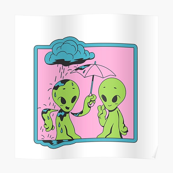 "Alien Friendship" Poster for Sale by melgui | Redbubble