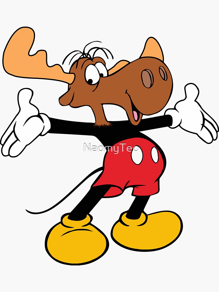 "Bullwinkle - Funny Cartoon" Sticker for Sale by NaomyTeo | Redbubble