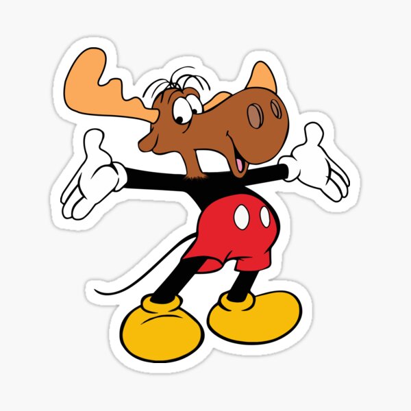 "Bullwinkle - Funny Cartoon" Sticker for Sale by NaomyTeo | Redbubble