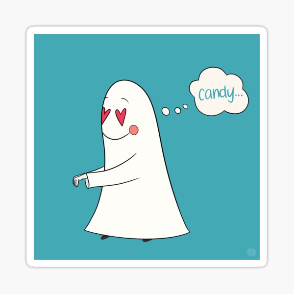 "Candy Ghost" Sticker for Sale by sparklefrog | Redbubble