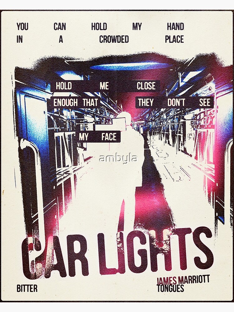 "James Marriott CAR LIGHTS" Poster for Sale by ambyla | Redbubble