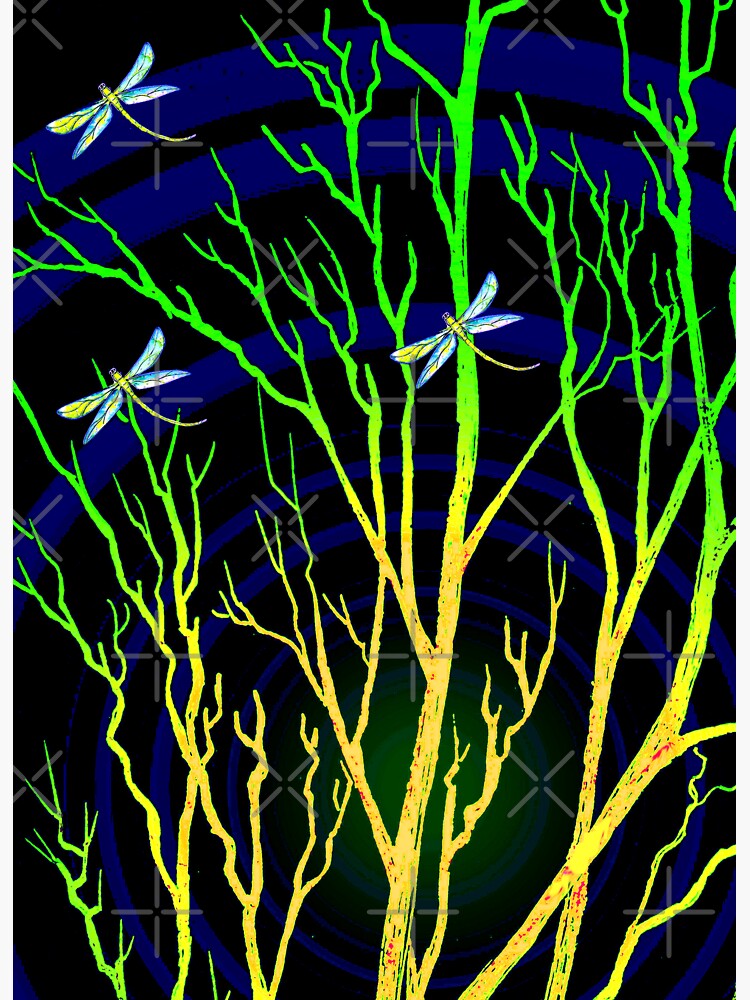"Dragonfly Magic" Sticker for Sale by LindArt1 | Redbubble