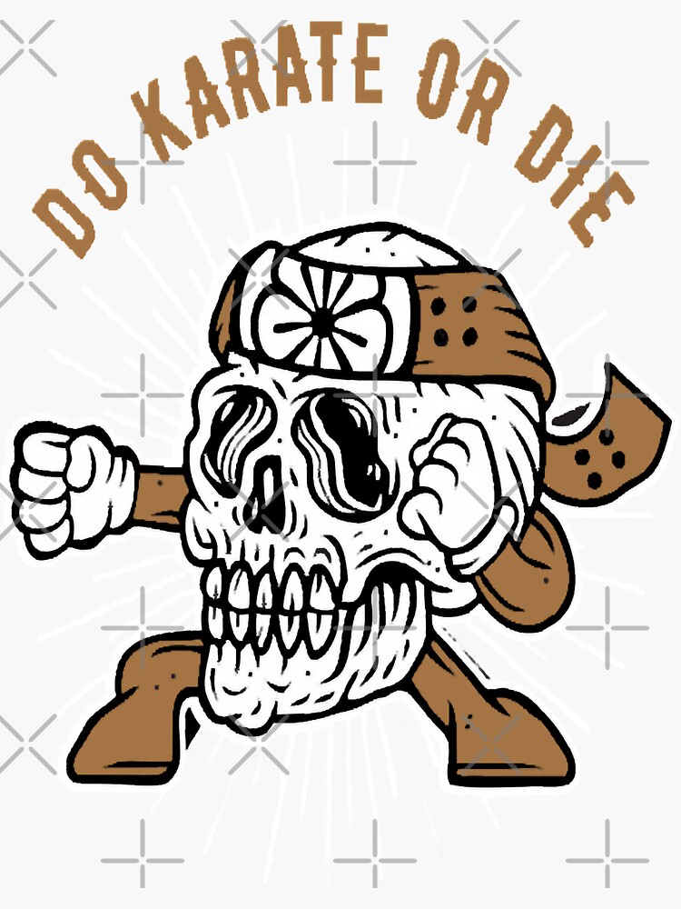 "Active Famous Movie Characters With Big Picture Karate Skull Retro" Sticker for Sale by ...