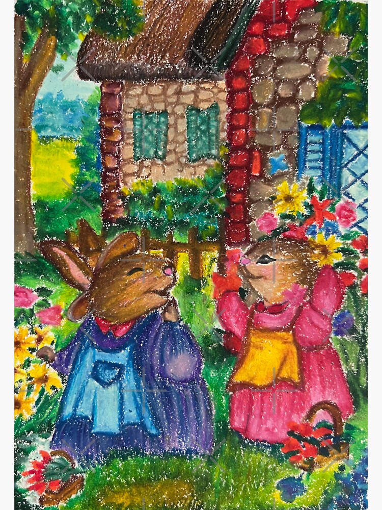 "Rabbits house " Sticker for Sale by Puifai2489 | Redbubble