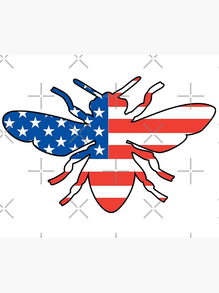 "American Flag Honey Bee" Poster for Sale by KMMKDesigns | Redbubble
