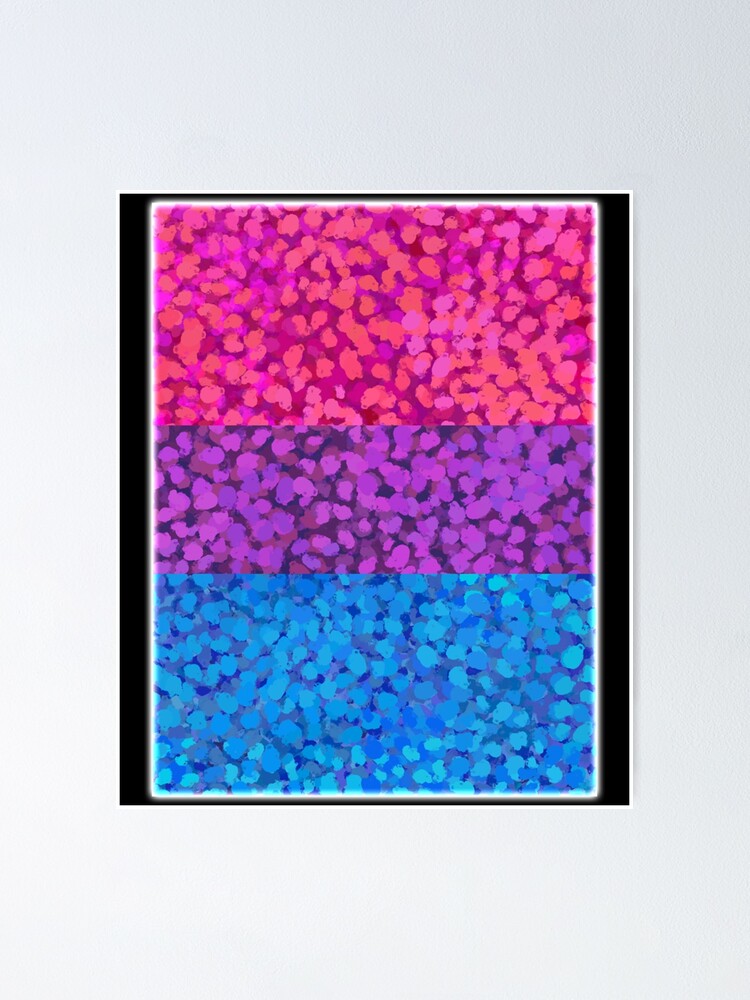 Bisexual Stripes Seurat Inspired Pride Flags Poster For Sale By