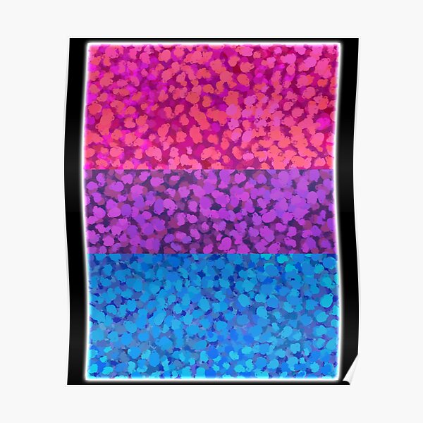 Bisexual Stripes Seurat Inspired Pride Flags Poster For Sale By