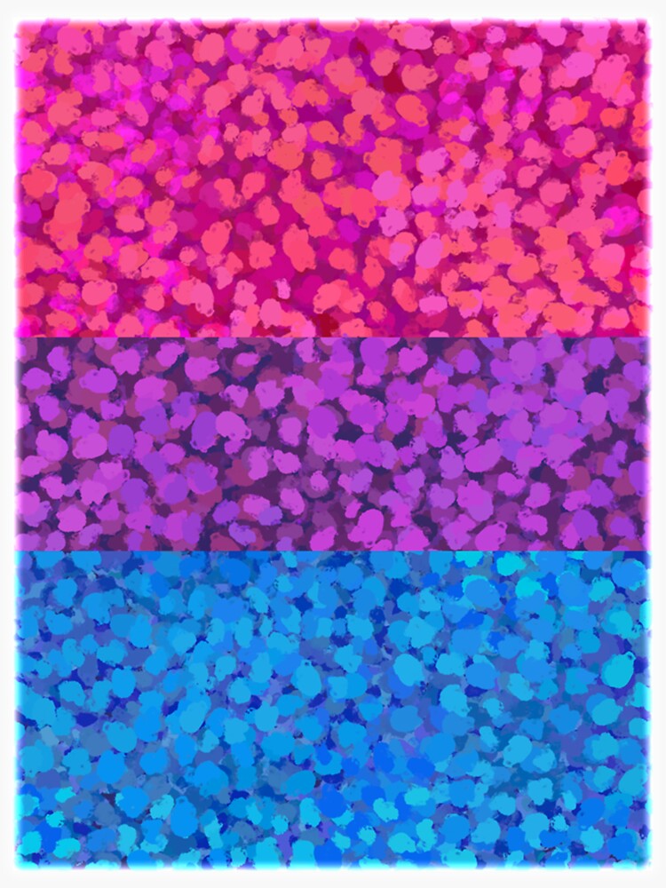 Bisexual Stripes Seurat Inspired Pride Flags Sticker For Sale By