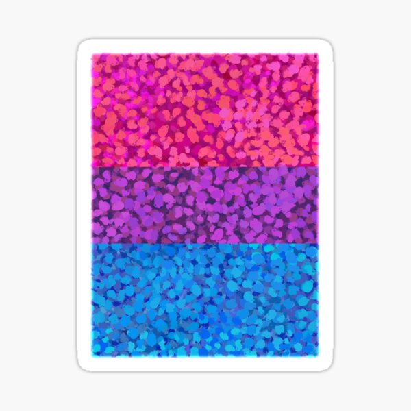 Bisexual Stripes Seurat Inspired Pride Flags Sticker For Sale By