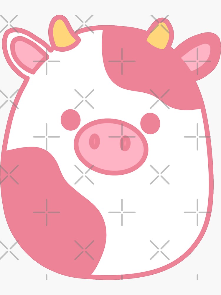 "Strawberry Cow Squishmallow" Sticker for Sale by jocelynakemi | Redbubble
