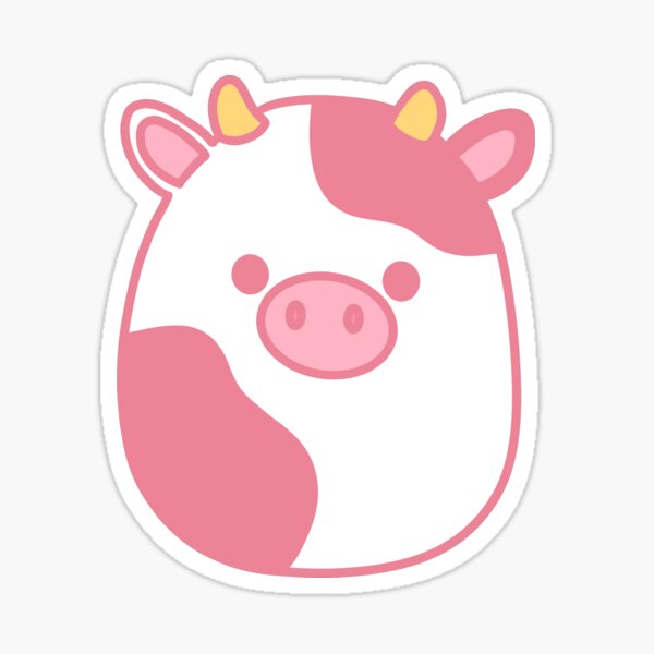 "Strawberry Cow Squishmallow" Sticker for Sale by jocelynakemi | Redbubble