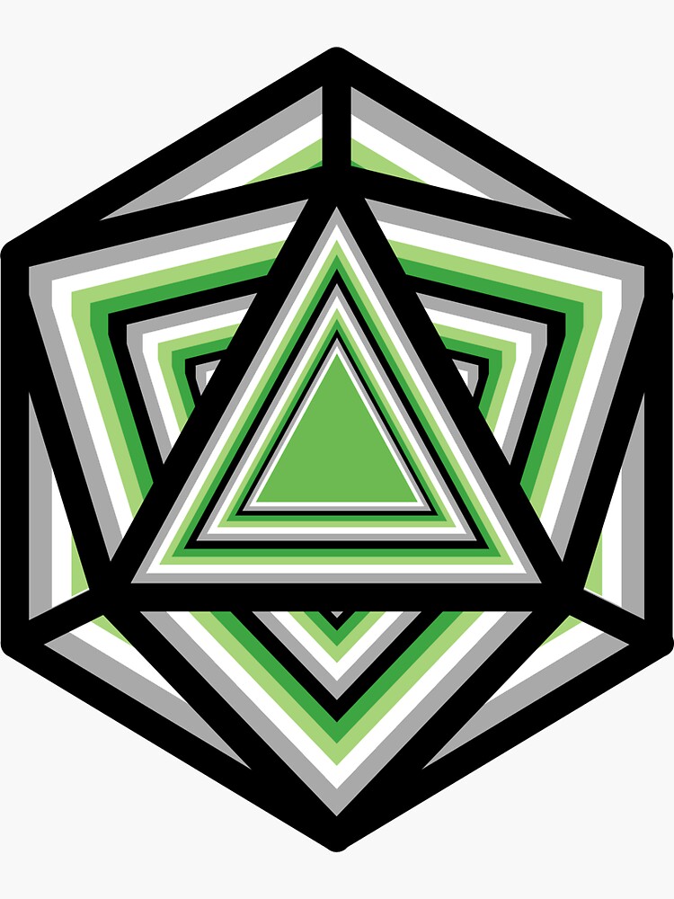 "Aromantic Pride Dice" Sticker for Sale by GrippersForGod | Redbubble