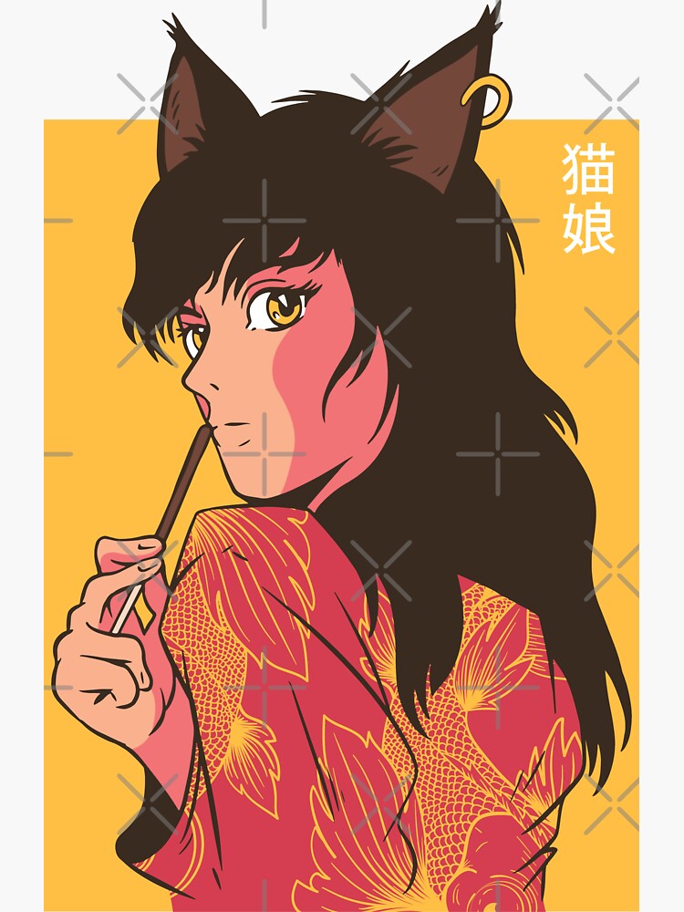 "cat-girl" Sticker for Sale by EliBoscan | Redbubble