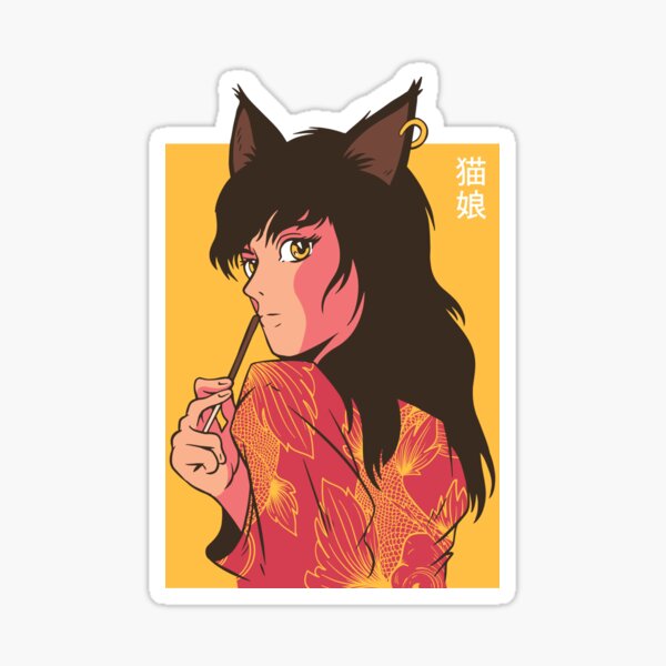 "cat-girl" Sticker for Sale by EliBoscan | Redbubble
