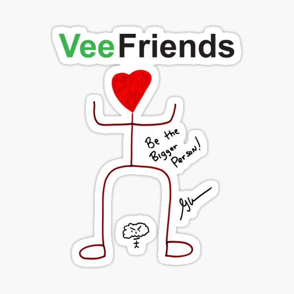 "Gary Vaynerchuk and VeeFriends - Be the Bigger Person" Sticker for ...