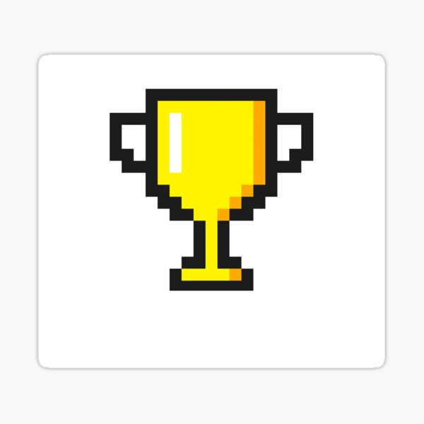 "Winner - I won! Graphic pixel art style" Sticker for Sale by Little ...